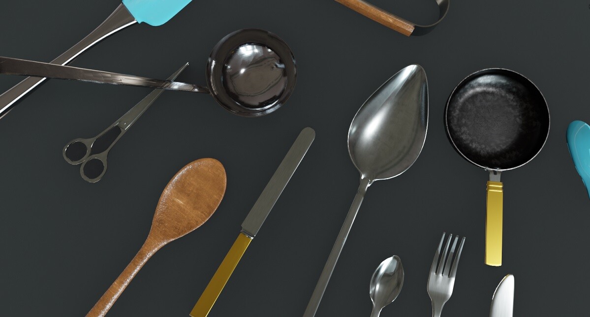ArtStation - Kitchen Cutlery Pack | Game Assets