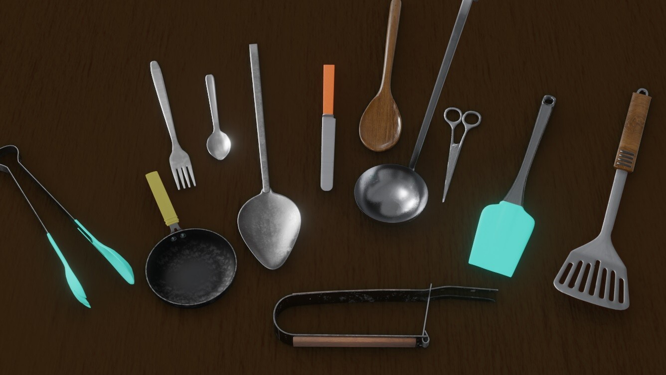 ArtStation - Kitchen Cutlery Pack | Game Assets