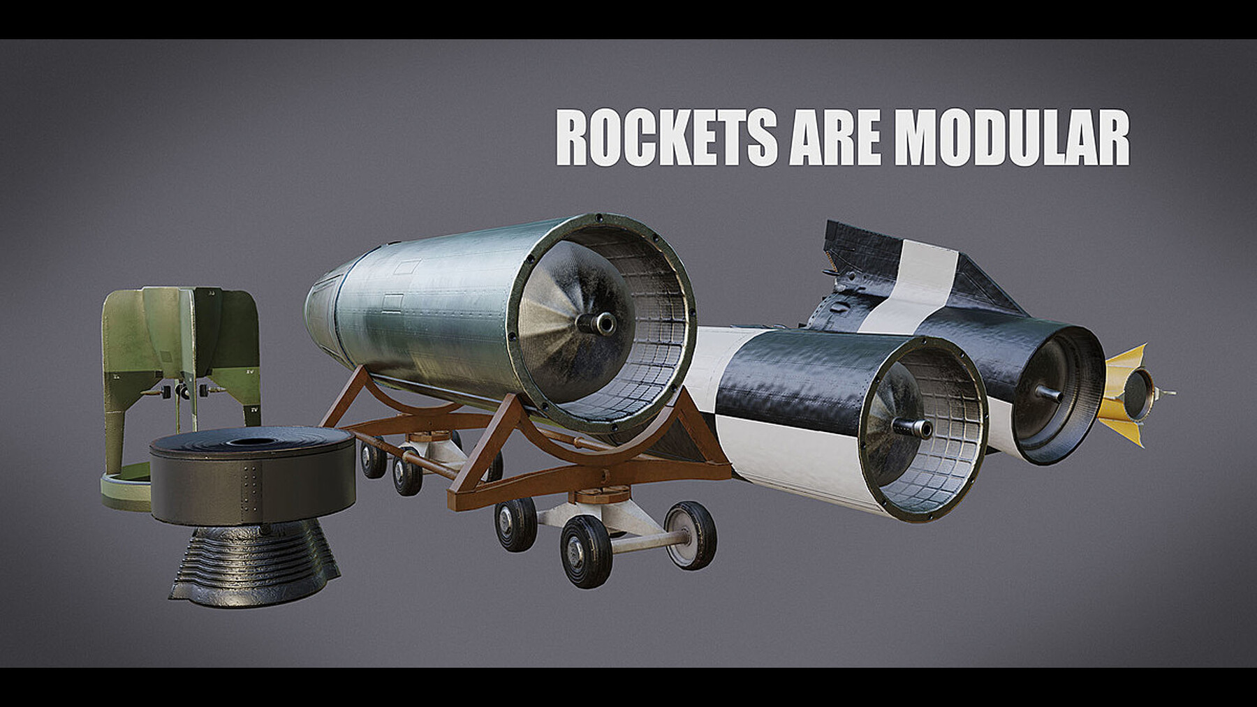 ArtStation - Space Age Invasion: Massive Modular Rocket Pack | Game Assets