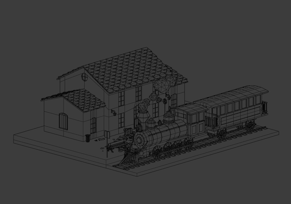 ArtStation - Train station | Game Assets