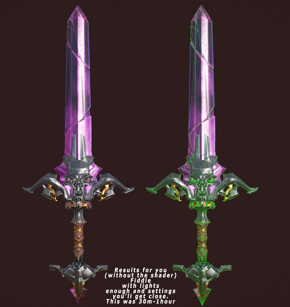 ArtStation - Crystal Sword - Nebularis | Game Assets
