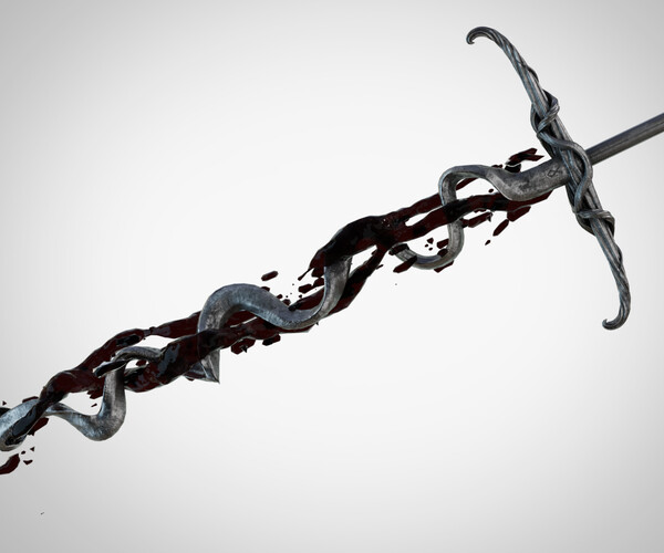 ArtStation - Ancient Bloody Sword 3d model | Game Assets