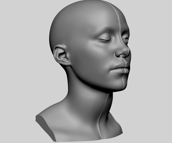 ArtStation - Female Head Printable | Resources