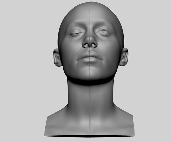 ArtStation - Female Head Printable | Resources