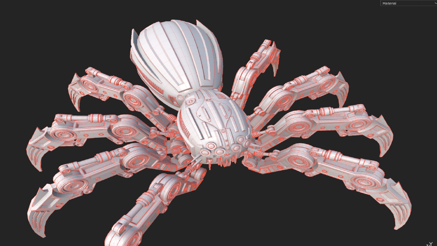 ArtStation - Sci-Fi Spider metal PBR low-poly game ready 3D model Low ...