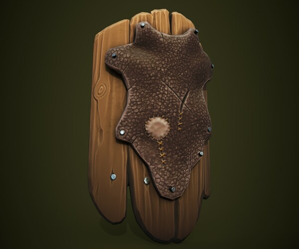ArtStation - Game Ready Stylized Wooden Shield | Game Assets