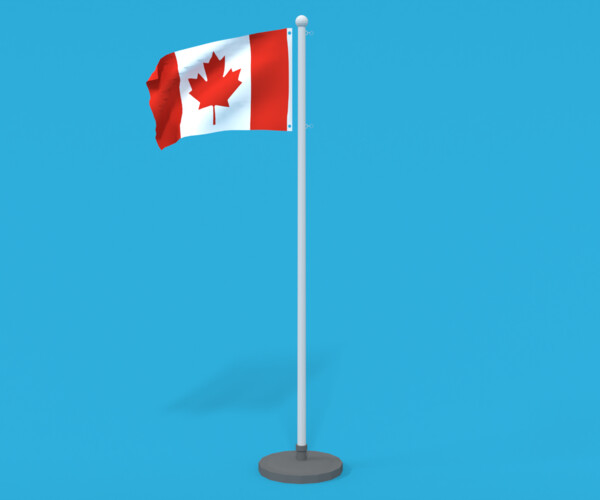ArtStation - Low Poly Seamless Animated Canada Flag | Game Assets