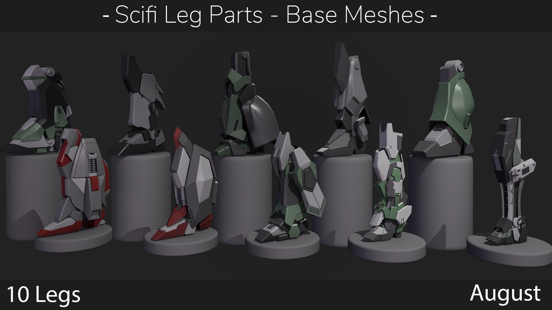 ArtStation - Scifi Leg Parts - Base Meshes | Resources