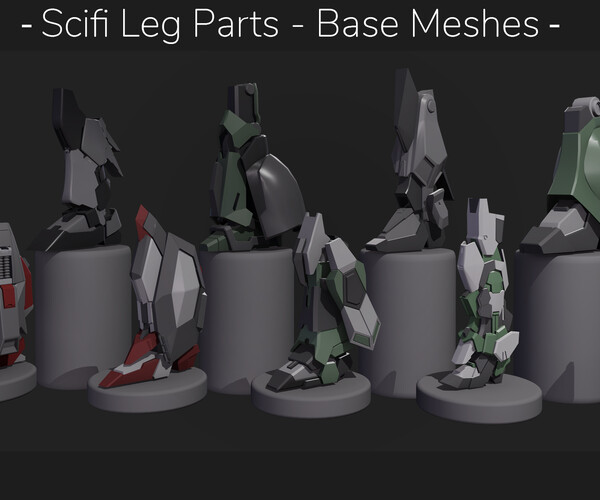 ArtStation - Scifi Leg Parts - Base Meshes | Resources