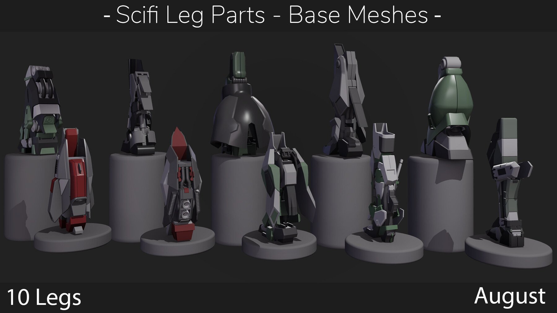 ArtStation - Scifi Leg Parts - Base Meshes | Resources