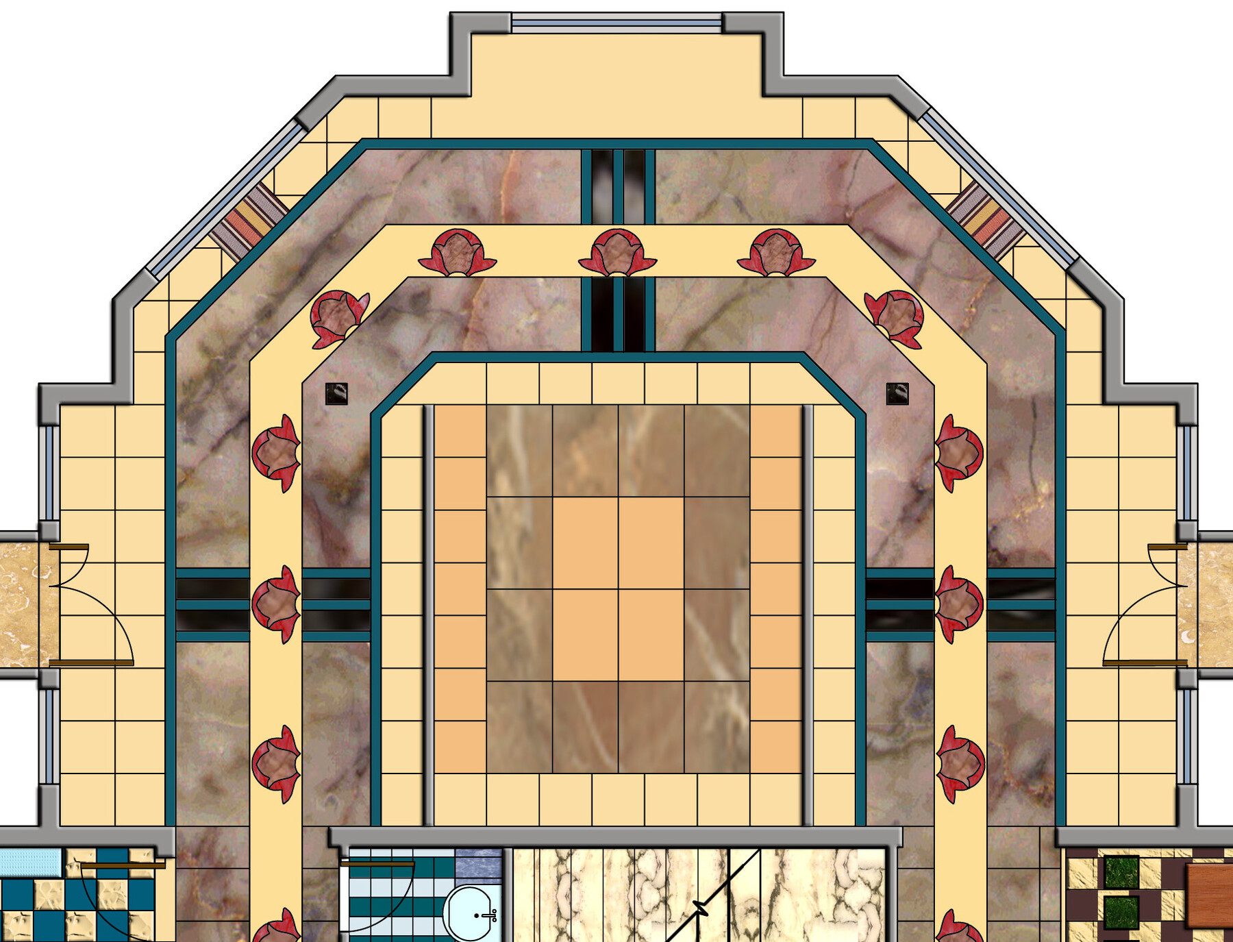 ArtStation - 2D Floor Plan Rendering 2 | Artworks