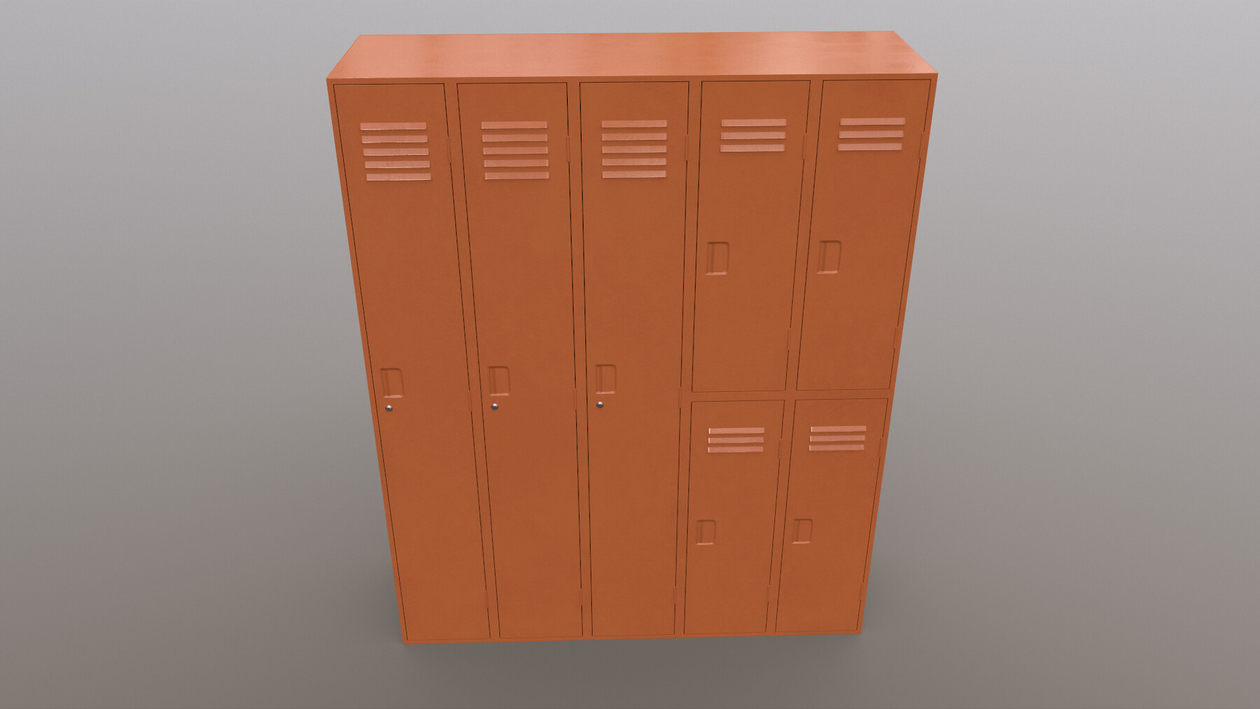 ArtStation - PBR School Gym Locker 07 - Orange | Game Assets