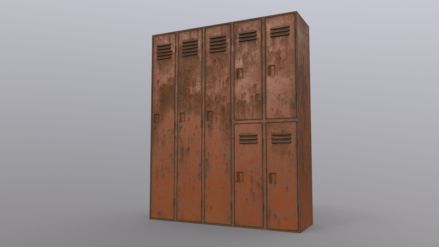 ArtStation - PBR School Gym Locker 07 - Orange | Game Assets