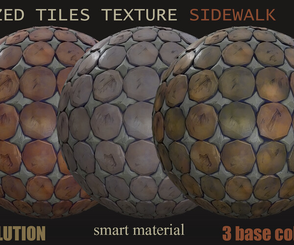 ArtStation - Stylized Tiles Texture SIDEWALK | Brushes