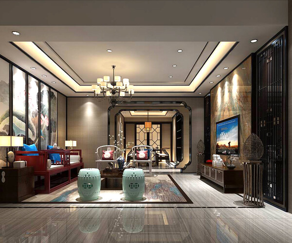ArtStation - Stylish avant-garde living room design 86 | Resources