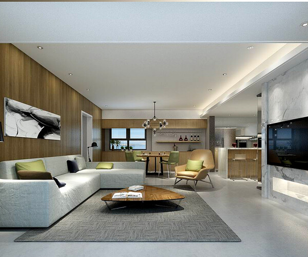 ArtStation - Stylish avant-garde living room design 110 | Resources