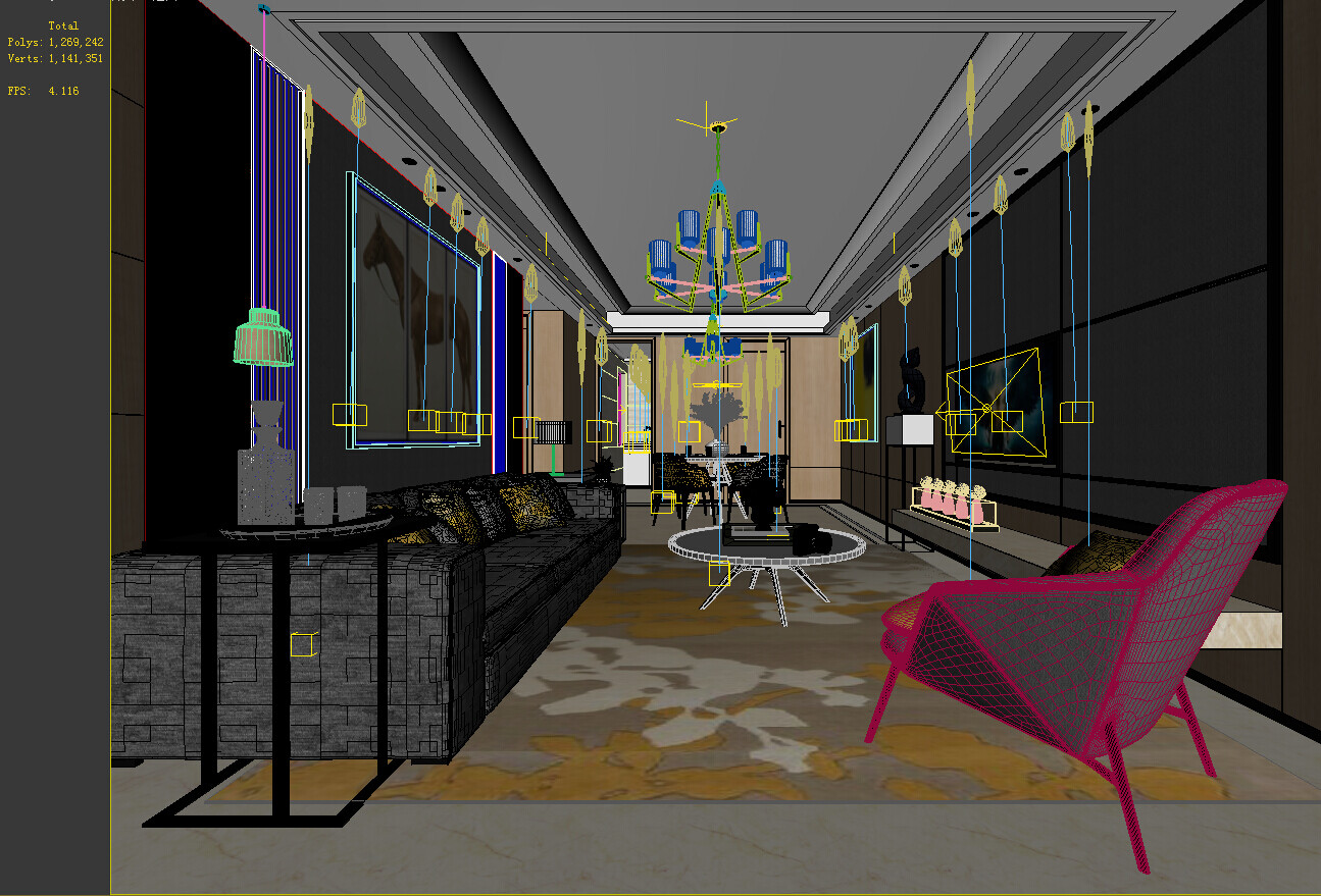 ArtStation - Stylish avant-garde living room design 140 | Resources