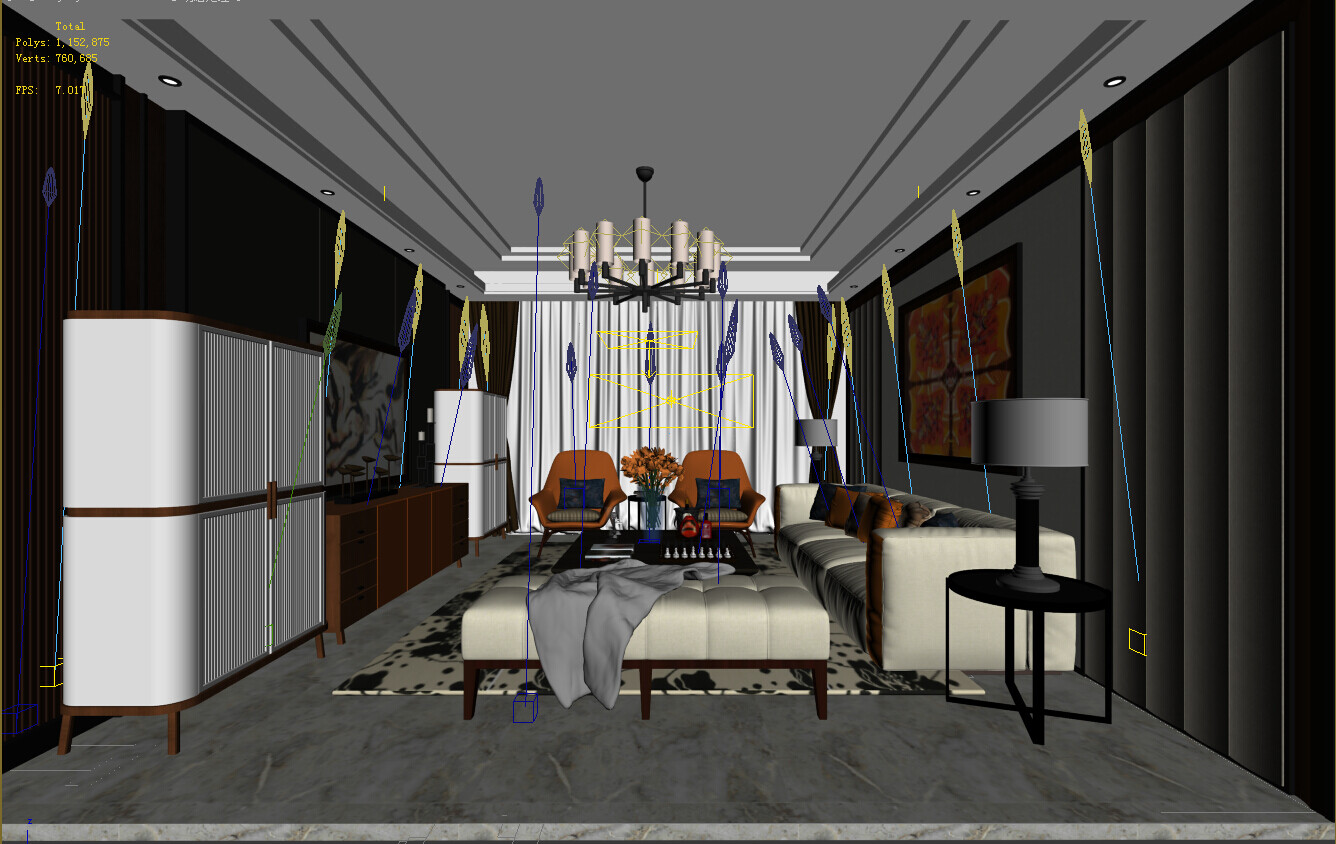 ArtStation - Stylish avant-garde living room design 142 | Resources