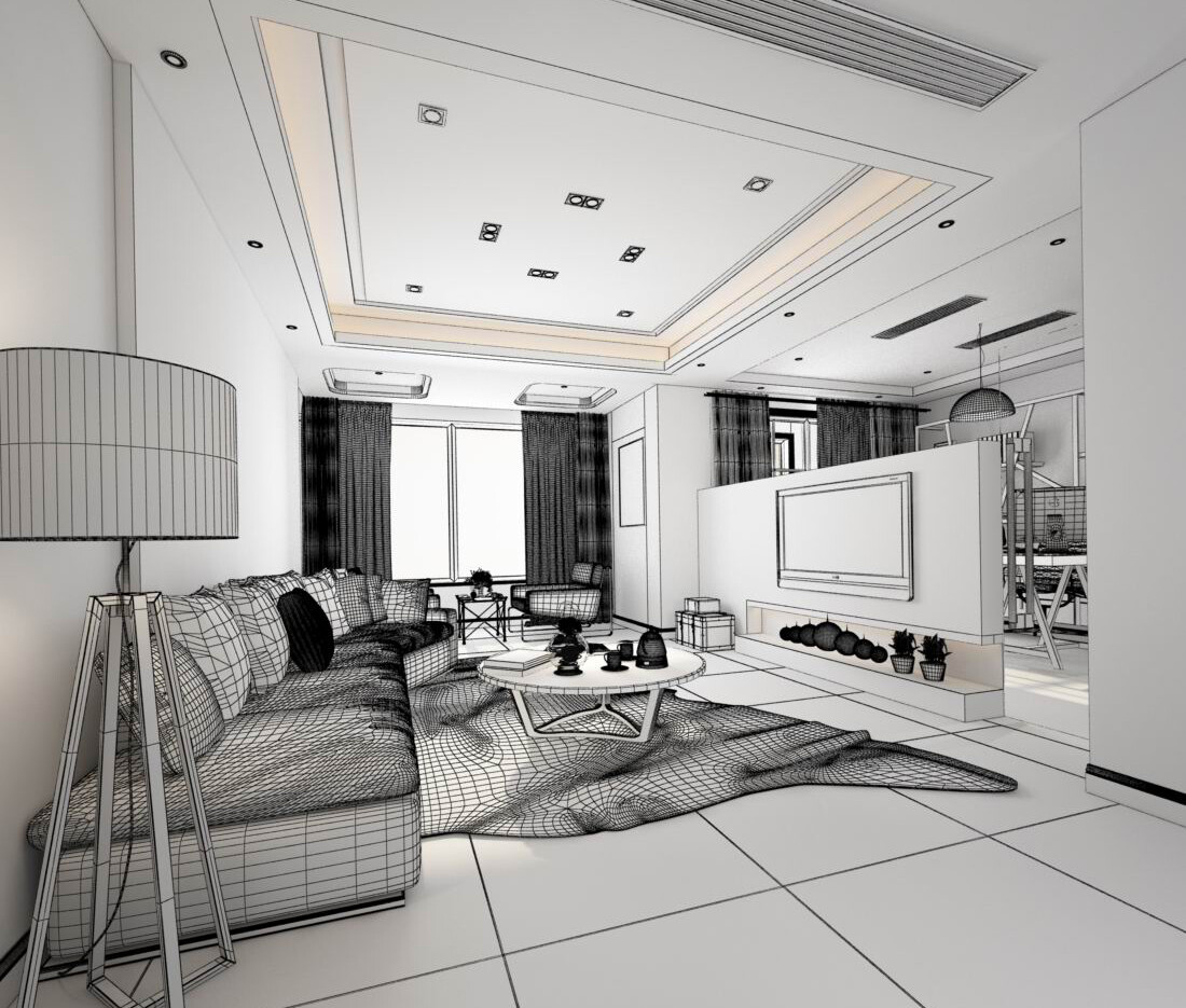 ArtStation - Stylish avant-garde living room design 148 | Resources