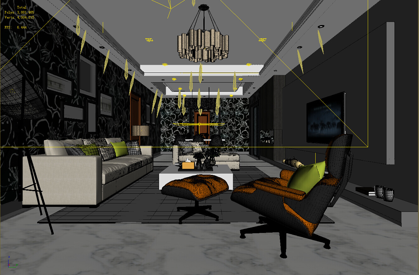 ArtStation - Stylish avant-garde living room design 172 | Resources