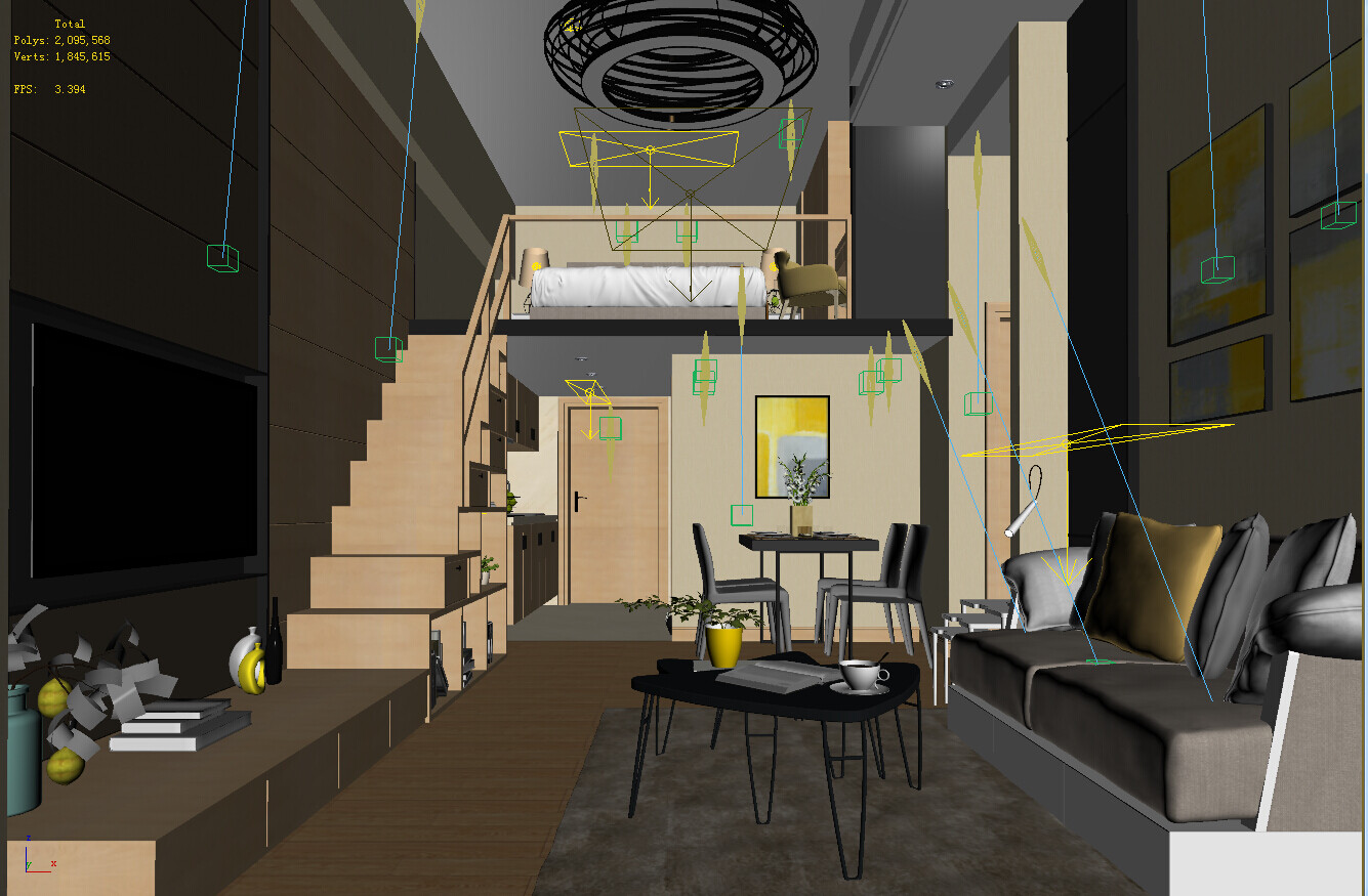 ArtStation - Stylish avant-garde living room design 183 | Resources