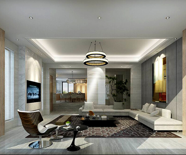 ArtStation - Stylish avant-garde living room design 187 | Resources