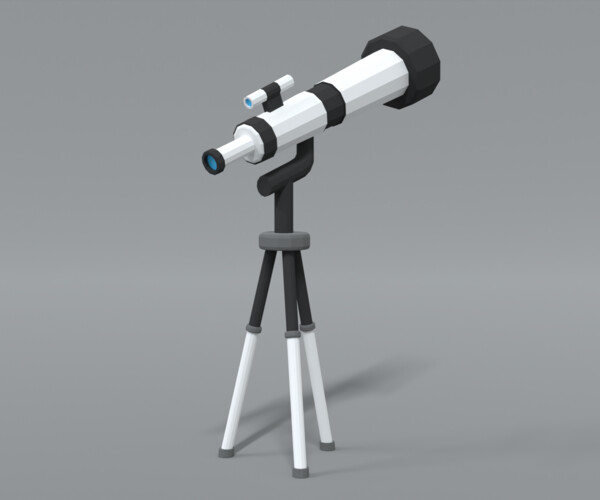 ArtStation - Low Poly Cartoon Telescope | Game Assets