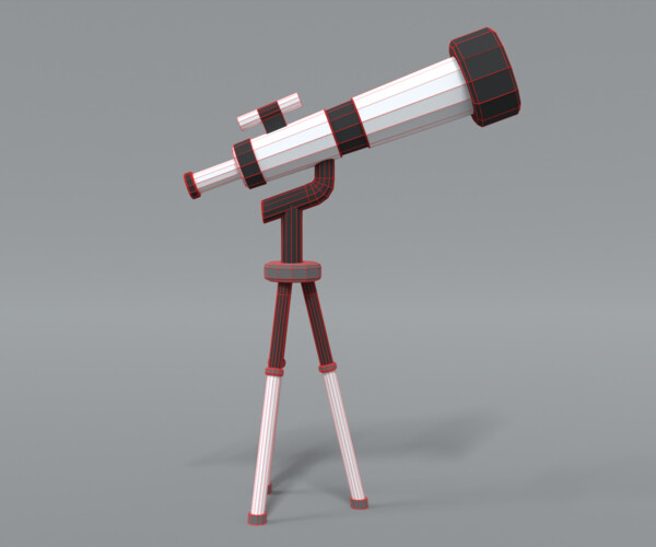ArtStation - Low Poly Cartoon Telescope | Game Assets