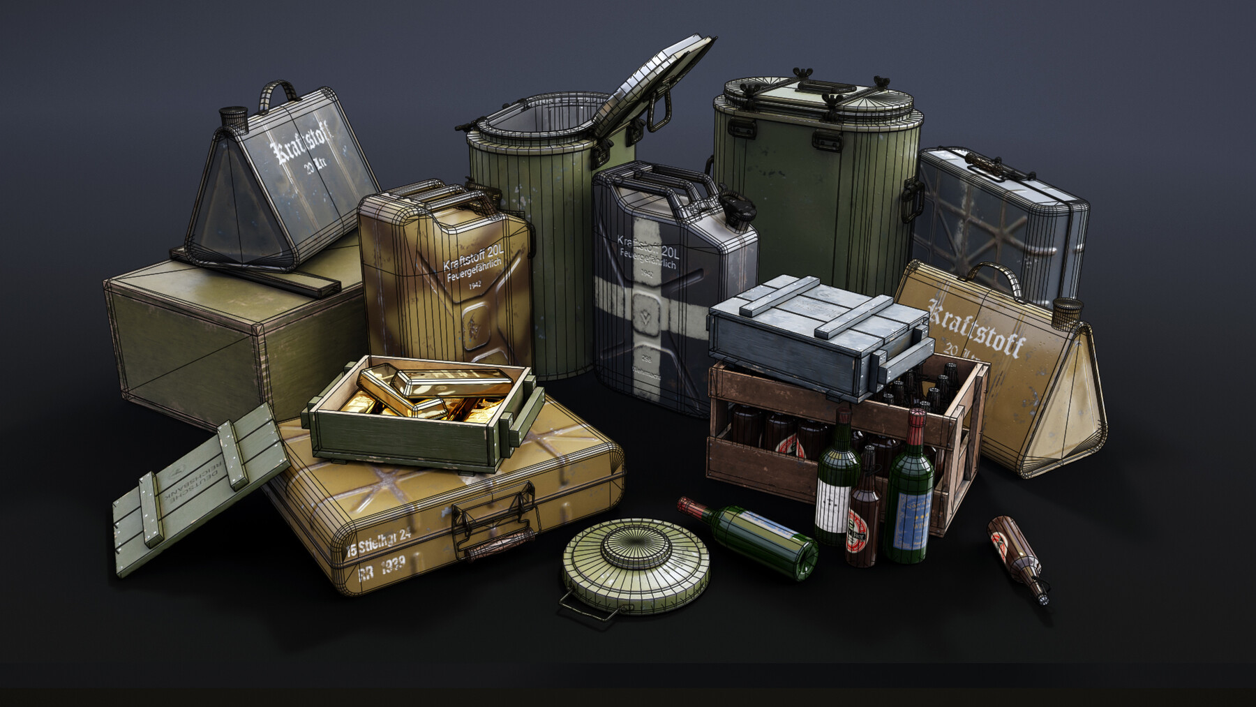 ArtStation - WWII German Asset Bundle #1 Lowpoly | Game Assets