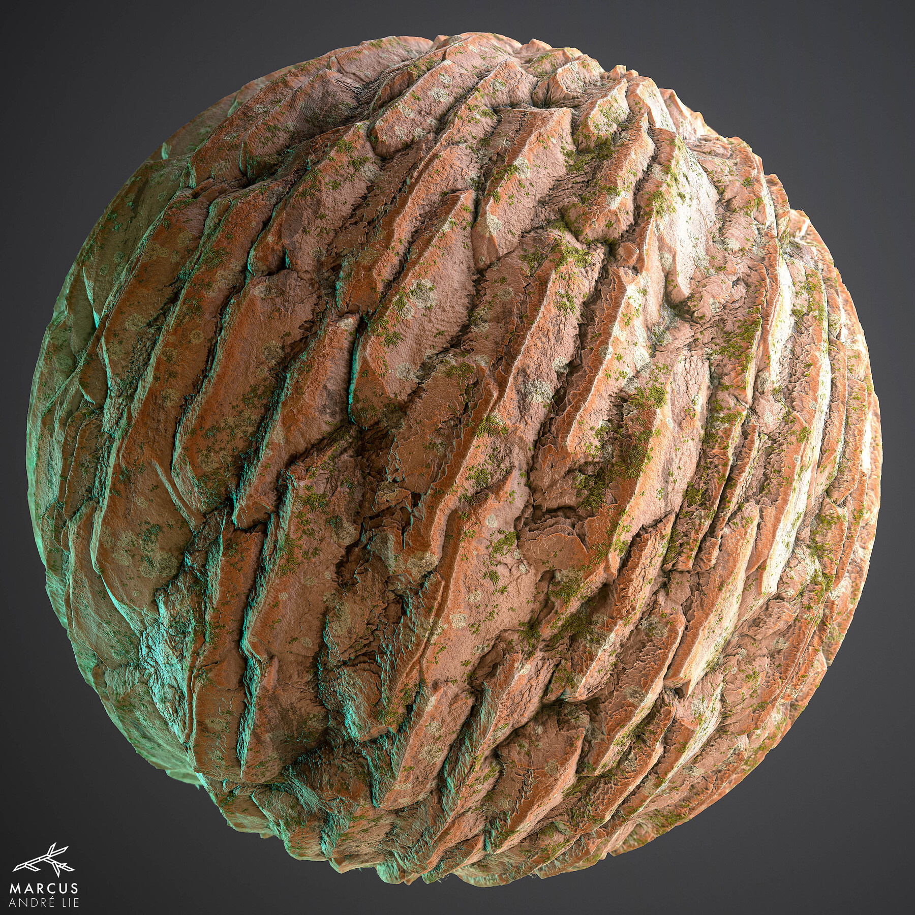 ArtStation - Mossy Rock Face - Substance Designer | Game Assets