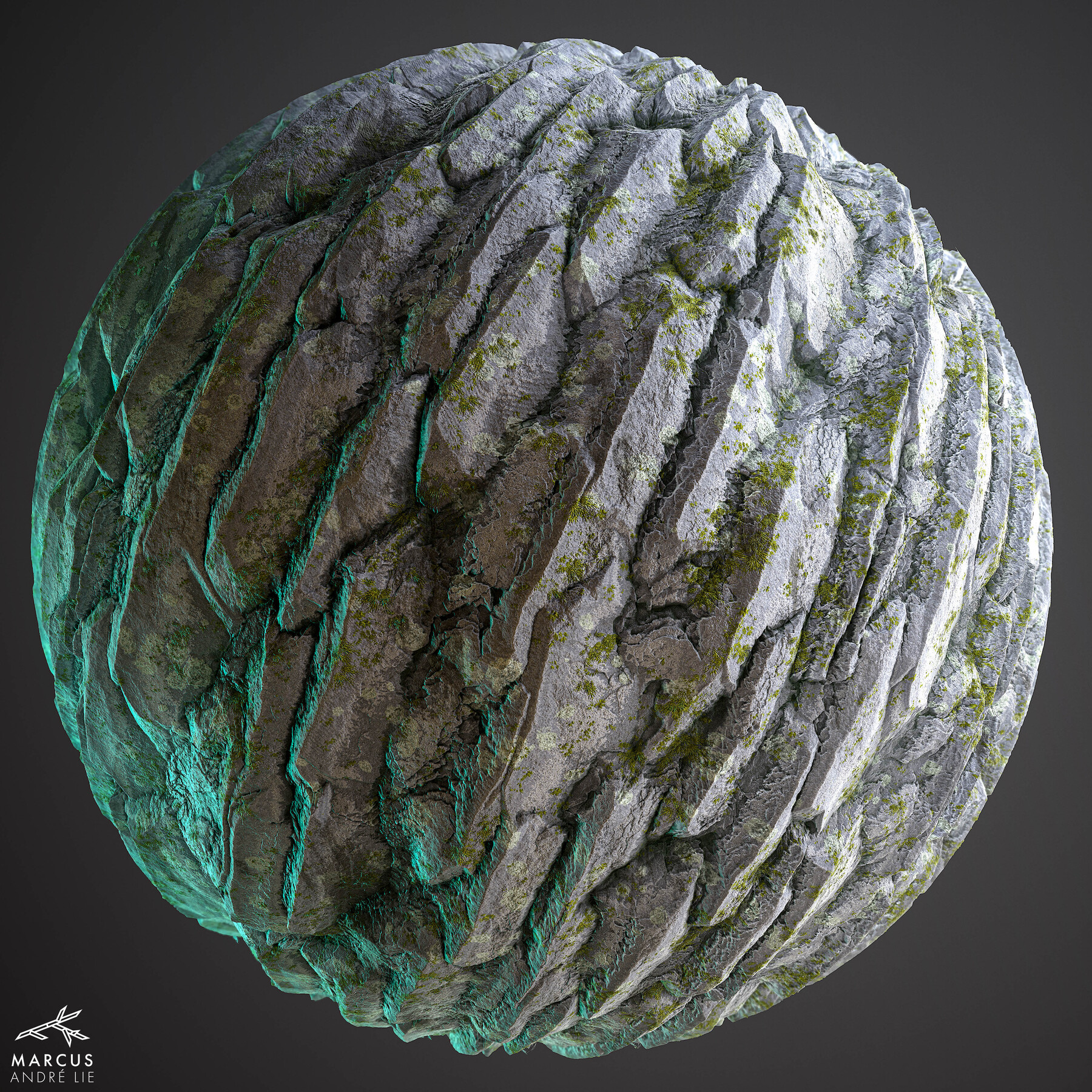 ArtStation - Mossy Rock Face - Substance Designer | Game Assets