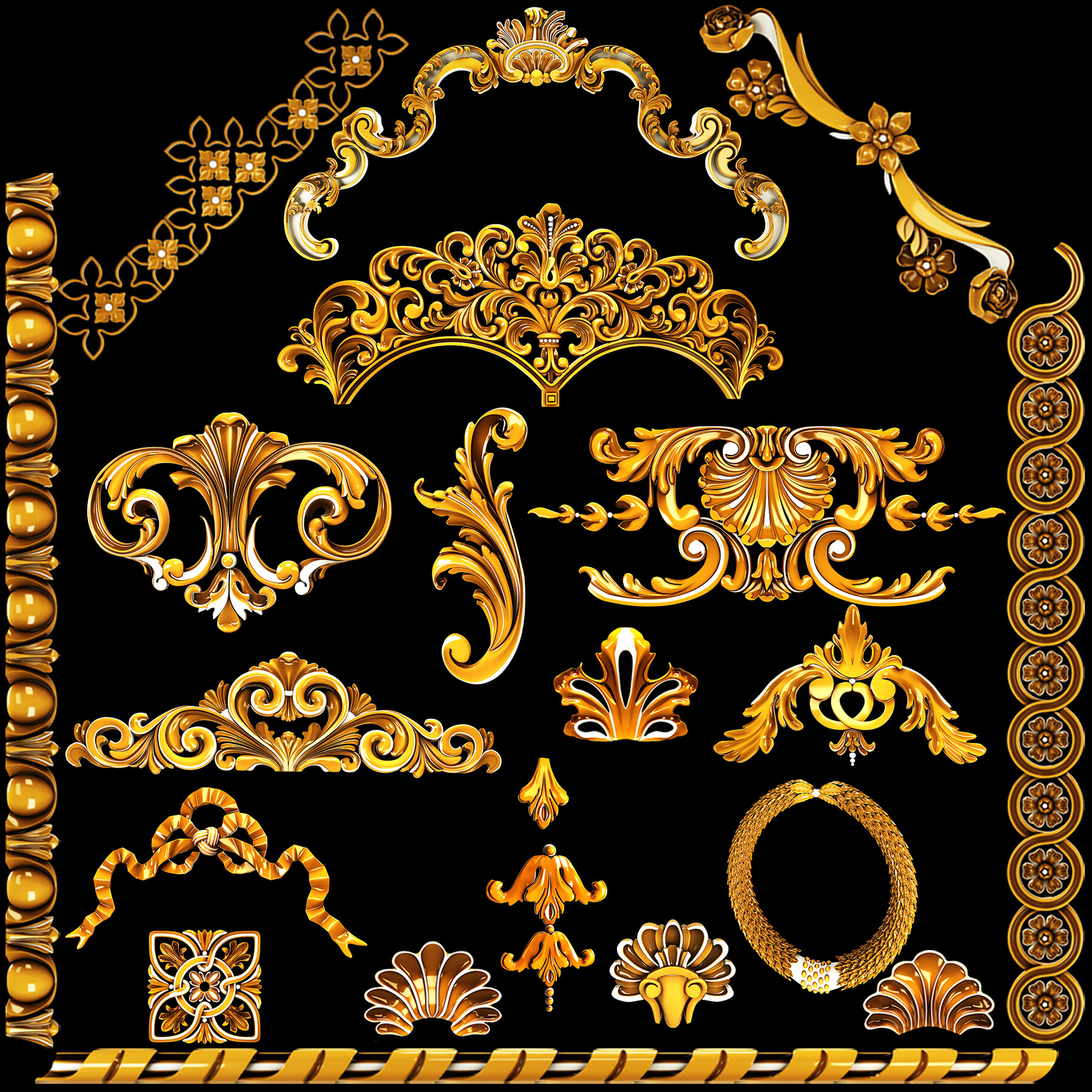 ArtStation - Collection of classical ornaments | Resources