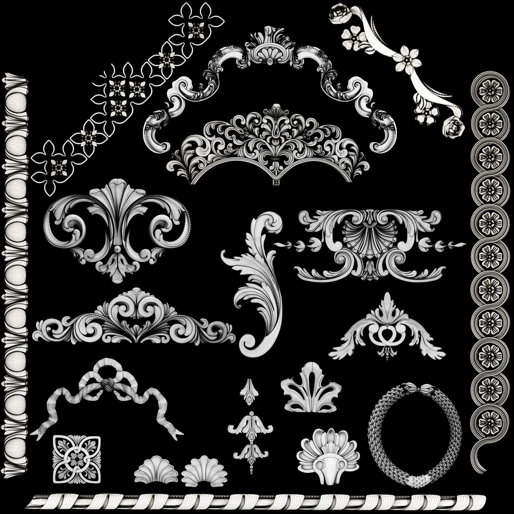 ArtStation - Collection of classical ornaments | Resources