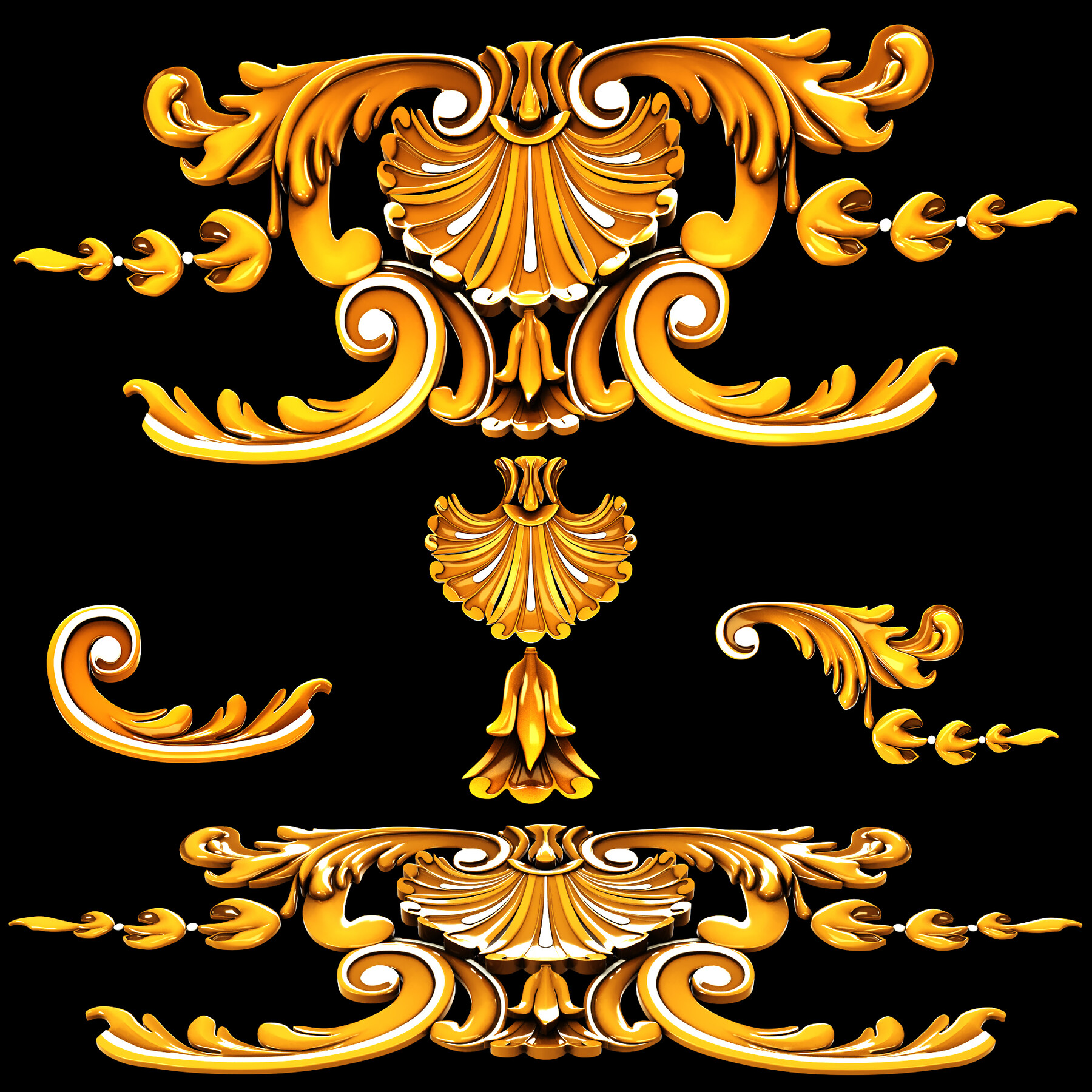 ArtStation - Collection of classical ornaments | Resources