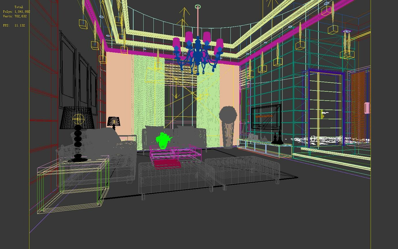 ArtStation - Modern fashion style interior living room -056 | Resources