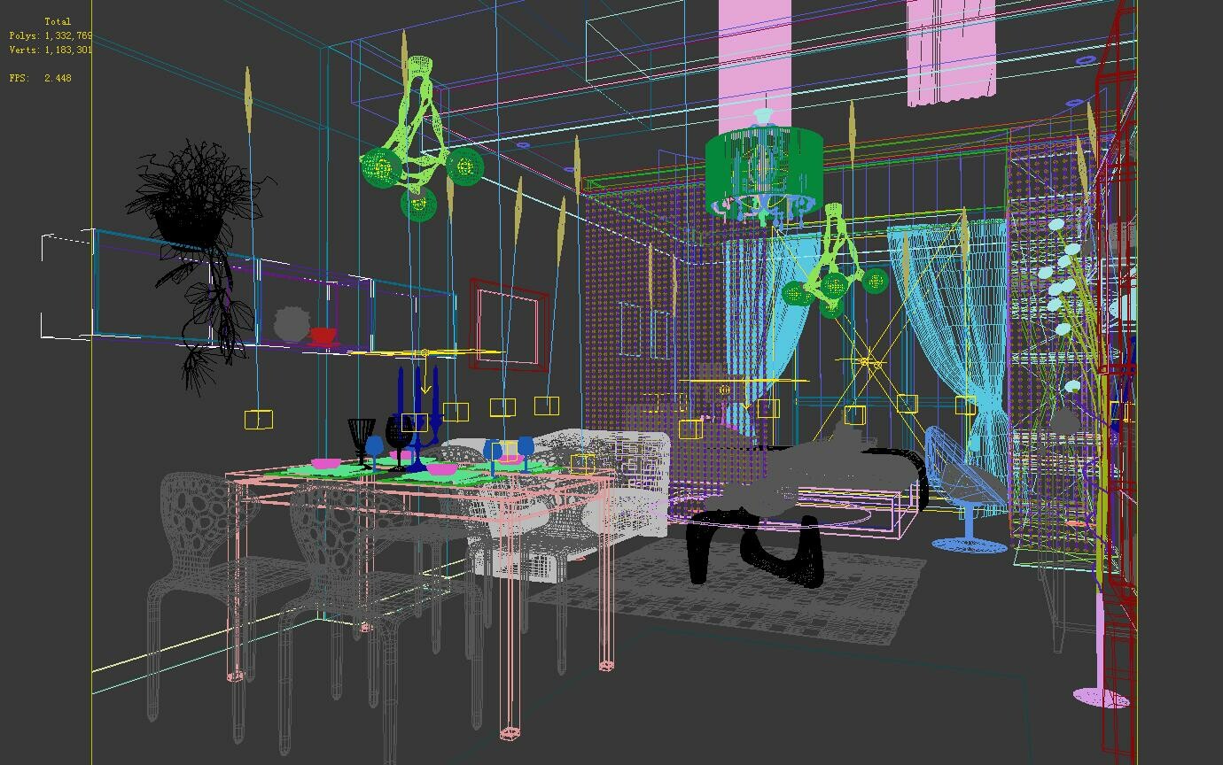 ArtStation - Modern fashion style interior living room -059 | Resources