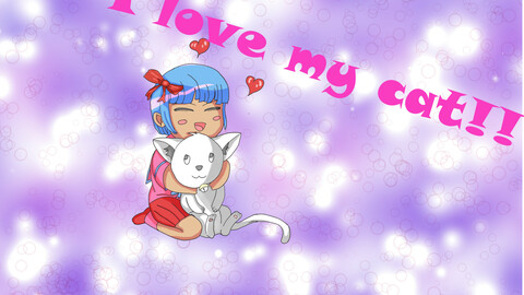 ArtStation - Chibi and kitten | Artworks