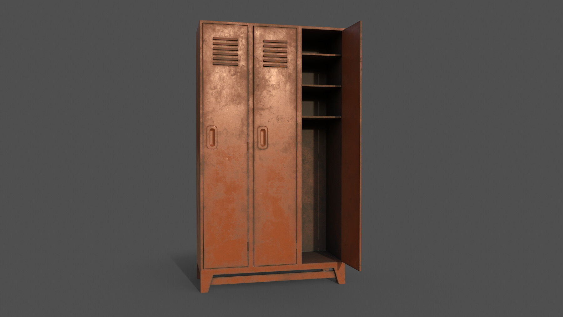 ArtStation - PBR School Gym Locker 08 - Orange | Game Assets