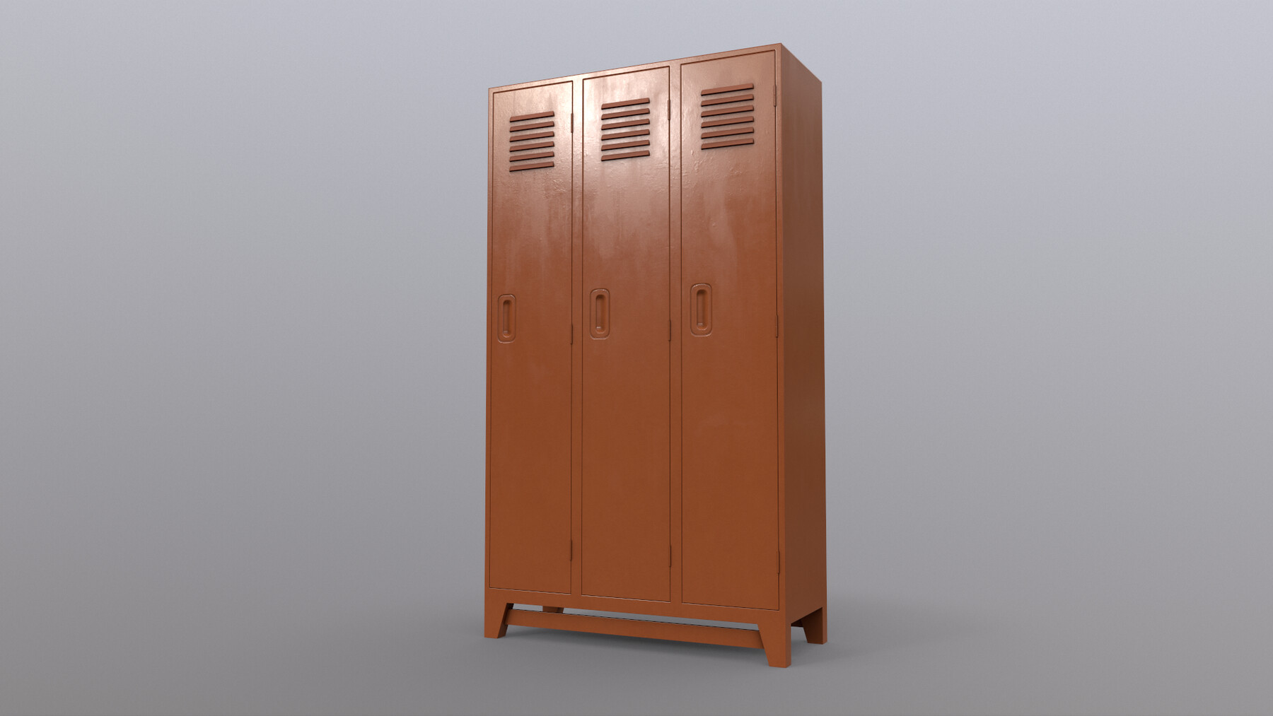 ArtStation - PBR School Gym Locker 08 - Orange | Game Assets