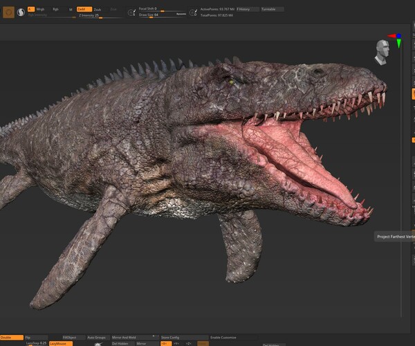 ArtStation - Mosasaurus Sculpt Project | Game Assets