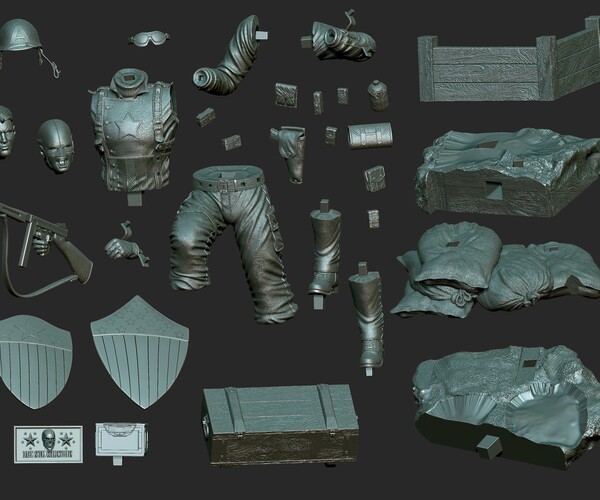 ArtStation - CAPTAIN AMERICA 1945: SUPER SOLDIER STL | Resources