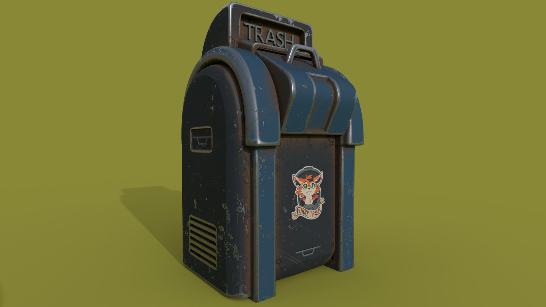 ArtStation - trash can series old game ready street assets low poly and ...