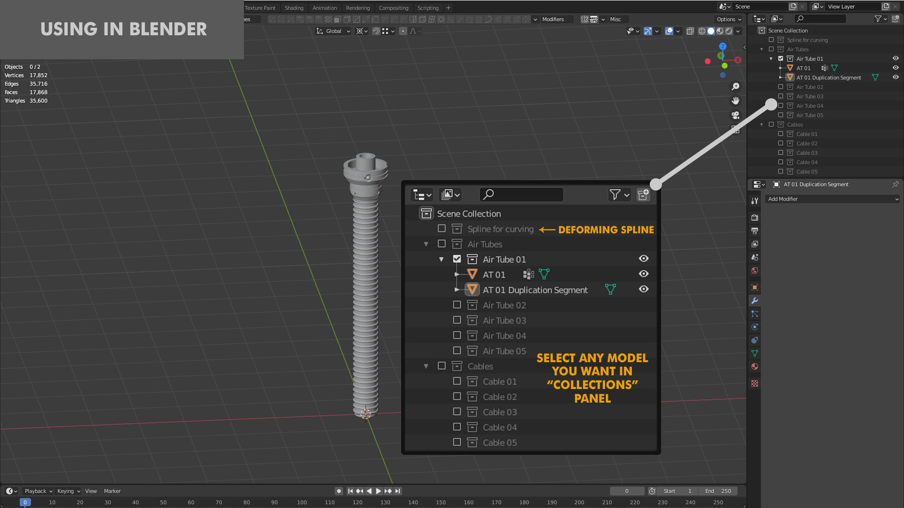 ArtStation - Sci-Fi subdiv tubes and cables vol. 01 | Resources