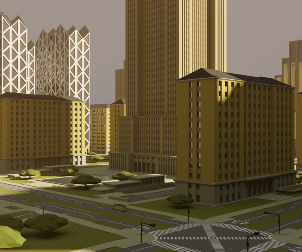 ArtStation - Building Blocks for Modern City Scenes – Kit 01 | Game Assets