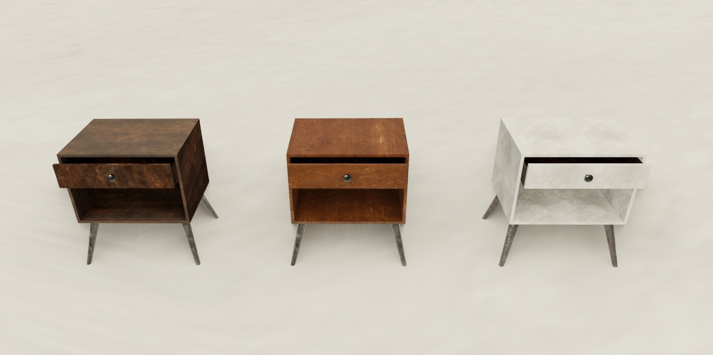 ArtStation - Bedside Table Collection | Game Assets
