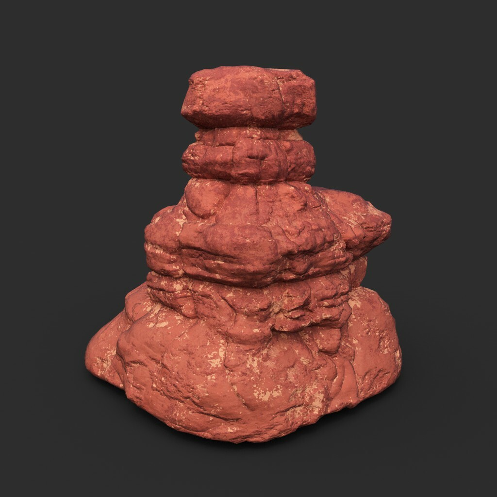 ArtStation - Low poly Sandstone Column 210907 | Game Assets