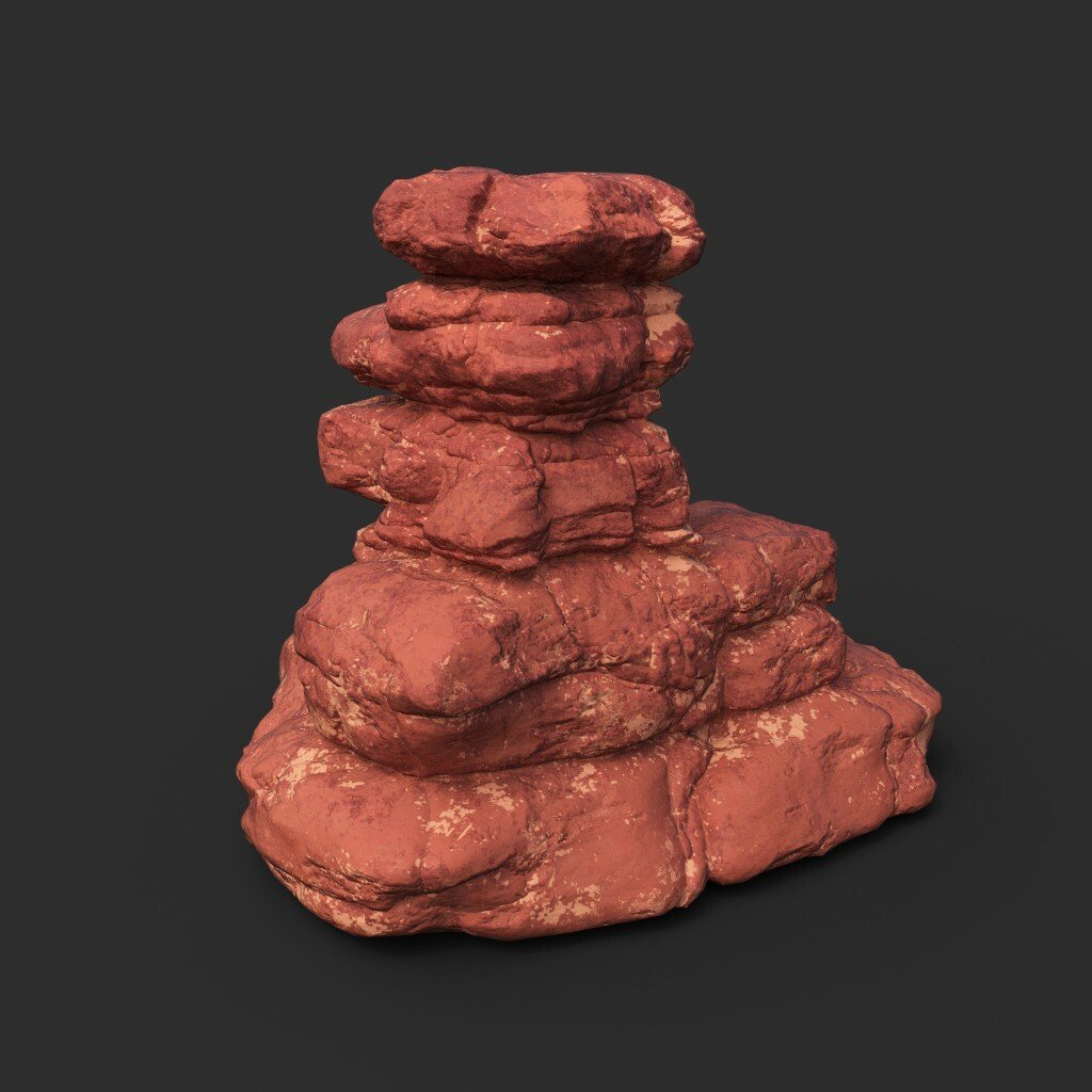 ArtStation - Low poly Sandstone Column 210907 | Game Assets