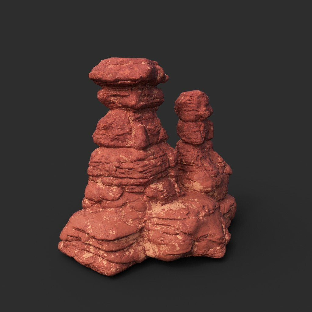 ArtStation - Low poly Sandstone Column 210907 | Game Assets
