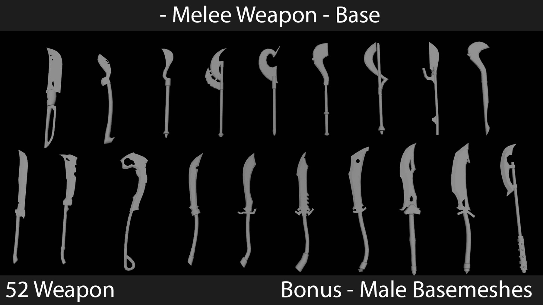 ArtStation - Melee Weapons - Base Meshes | Resources