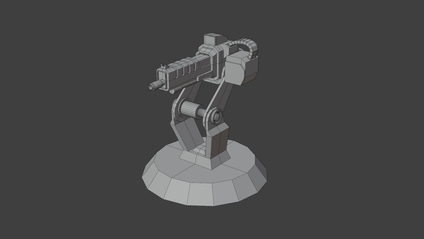 ArtStation - Machine Gun Turrent low poly PBR for game ready Low-poly ...